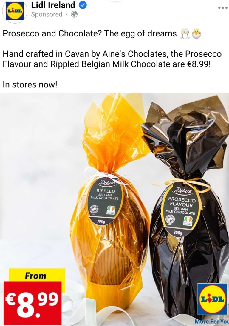 Hand crafted by @Ainechocolate, Stradone, Co.Cavan for @LidlIreland ...