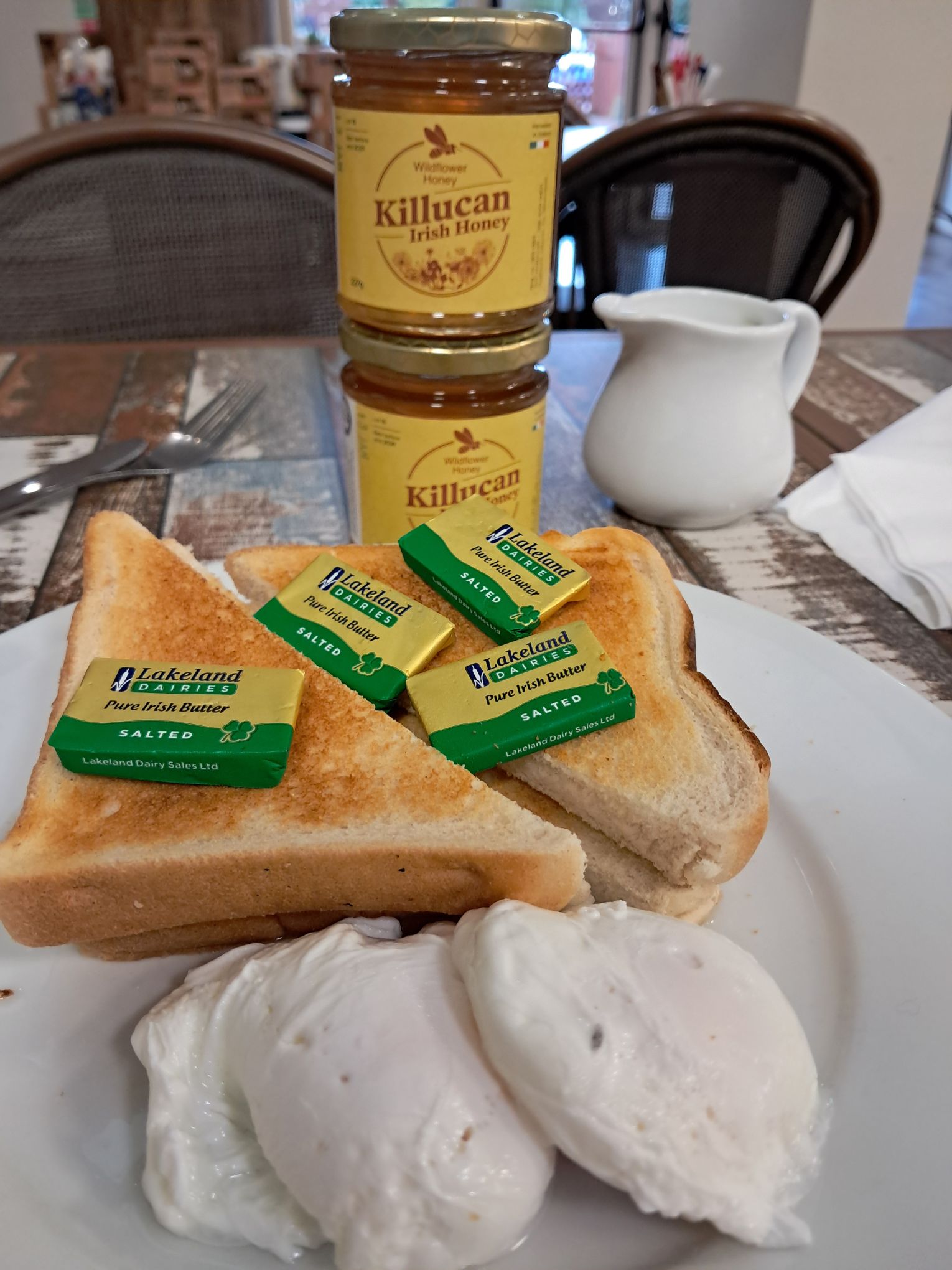 Poached eggs on toast with Lakeland Pure Irish butter from Cavan 🧈 and ...