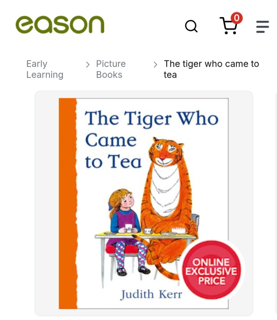 The Tiger 🐅 Who Came To Tea 😀by Judith Kerr – Foodaware